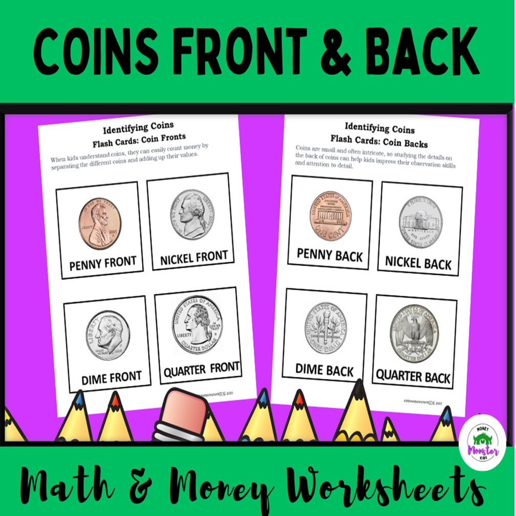 Identifying Coins, Coin Worksheet, Coin Activity, Money, Counting Coins ...