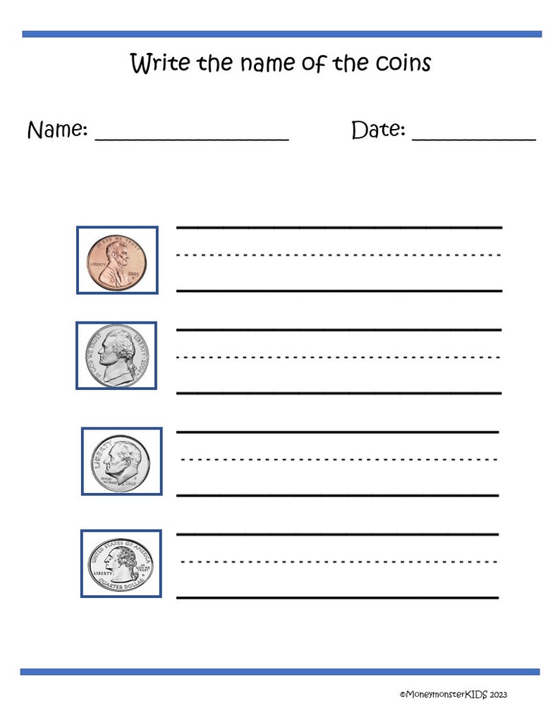 Money Worksheets, Money Activities, Count Coins, Identify Dollars ...