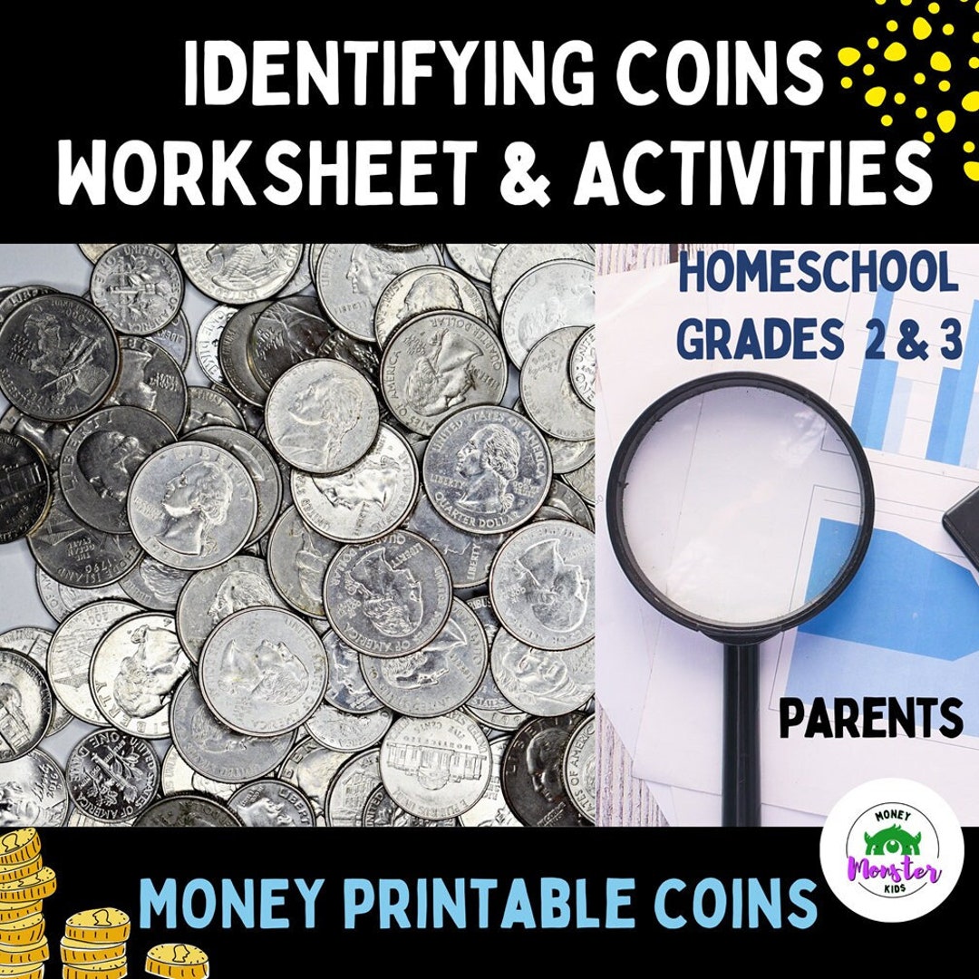 Identifying Coins, Coin Worksheet, Coin Activity, Money, Counting Coins ...