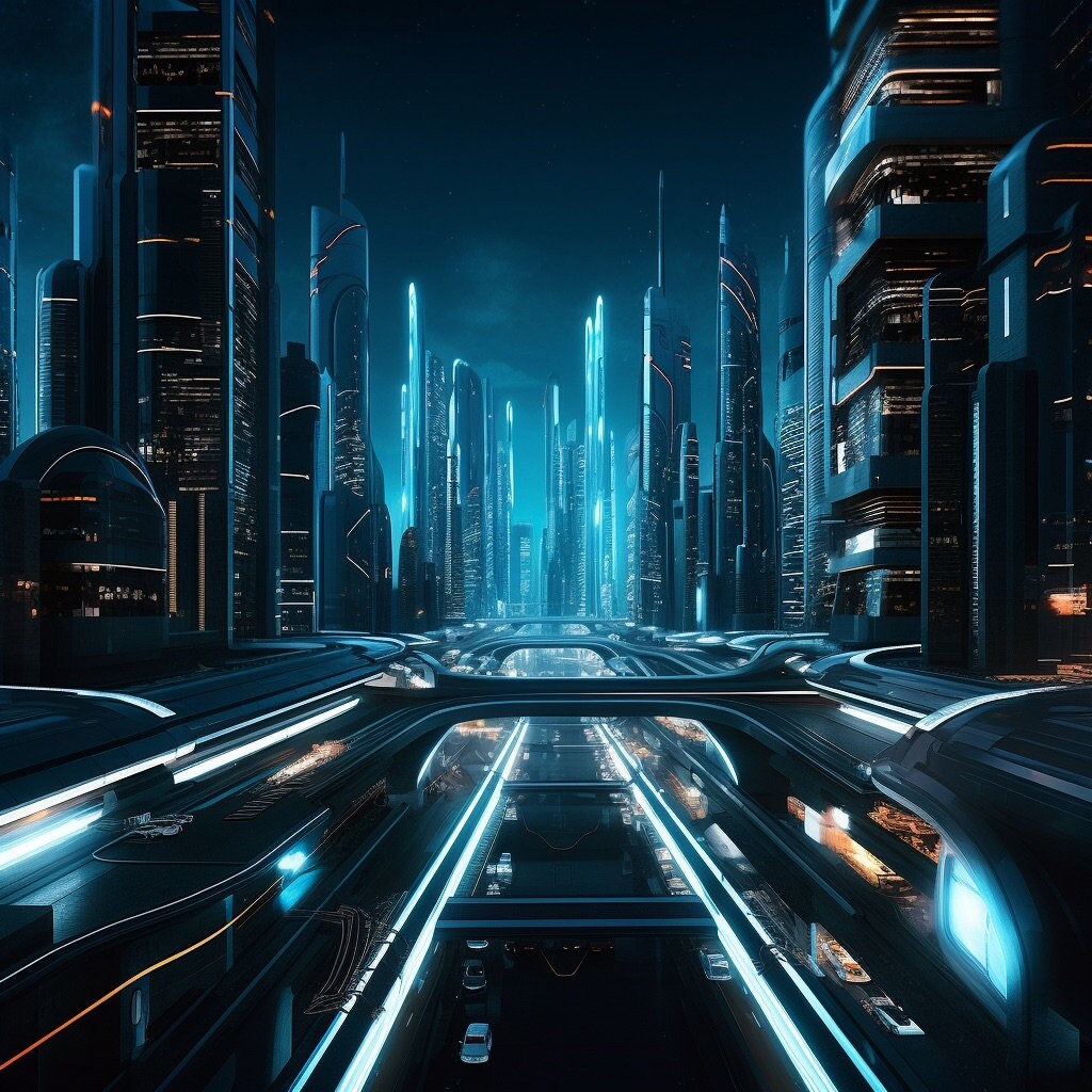 2024 Tron City Background Digital Image Art in 5k Streaming Gaming - Etsy