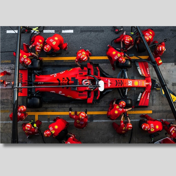 Ferrari Pit Stop Poster - Etsy