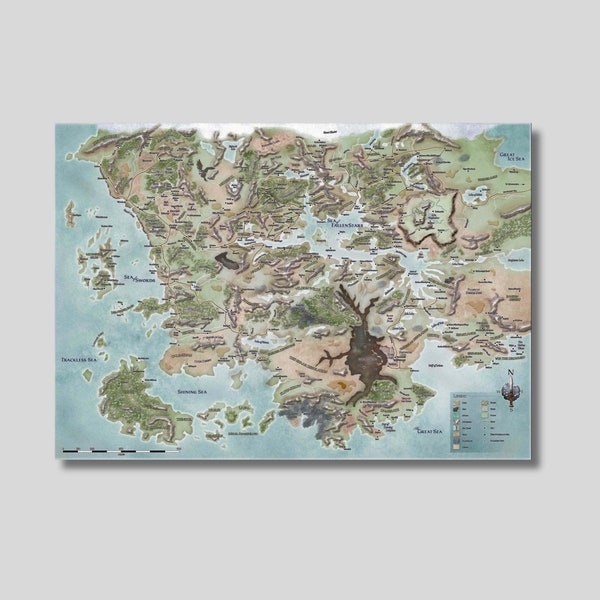 Map of Faerun Canvas - Etsy