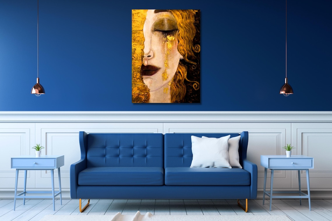 Gustav Klimt Golden Tears, Canvas Wall Art, Klimt Freyas Tears,gallery ...