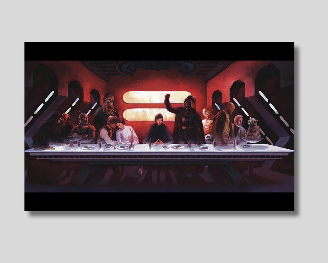 Starwars Last Supper Wall Art,starwars Canvas Print,starwars Poster ...