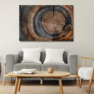 Natural Tree Rings Canvas Wall Art, Tree Ring Print of Stump, Tree ...