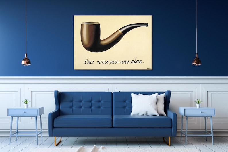 Rene Magritte the Treachery of Images Canvas Wall Art, Rene Magritte ...