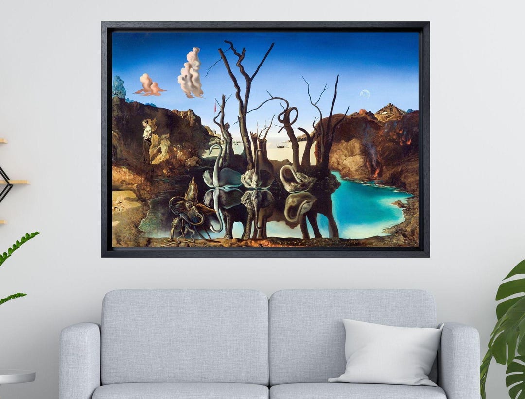 Salvador Dali Swans Reflecting Elephants Poster 1937, Salvador Dali ...