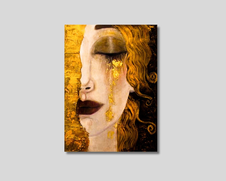 Gustav Klimt Golden Tears, Canvas Wall Art, Klimt Freyas Tears,gallery ...