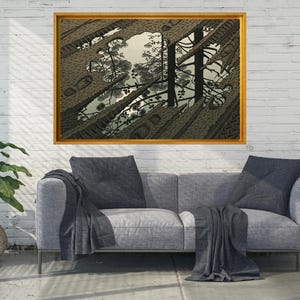 Puddle by Maurits Cornelis Escher Canvas Wall Art, Escher Canvas Print ...