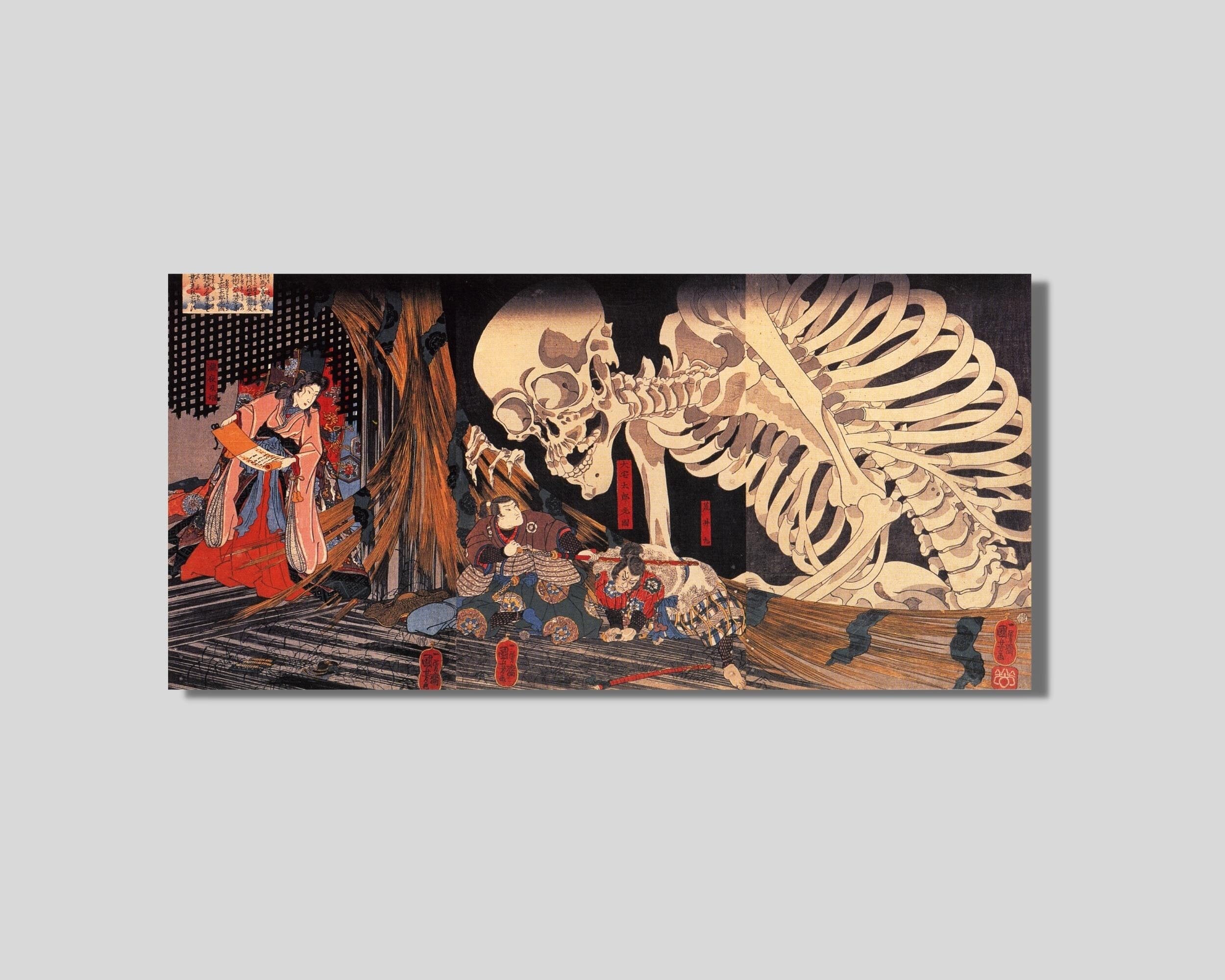 Utagawa Kuniyoshi Takiyasha the Witch and the Skeleton Spectre Canvas ...