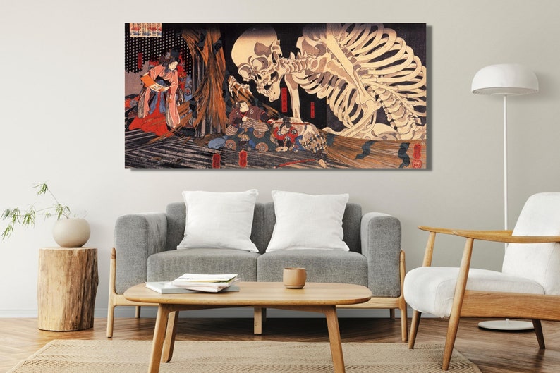 Utagawa Kuniyoshi Takiyasha the Witch and the Skeleton Spectre Canvas ...