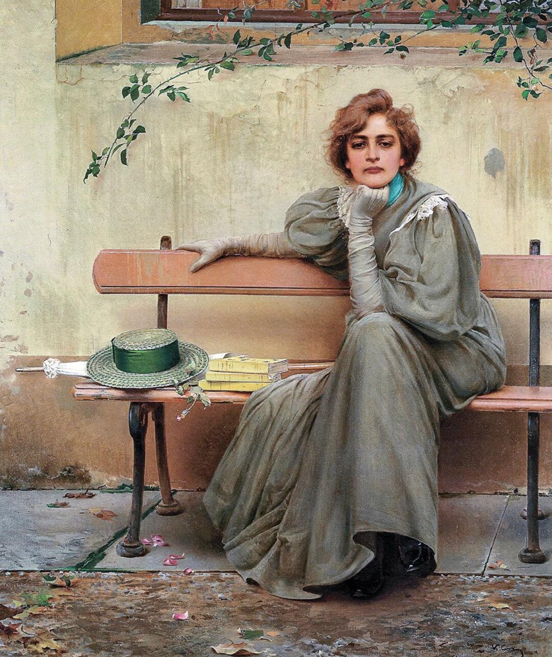 Vittorio Matteo Corcos Dreams 1896 Canvas Print Wall Art,painting of ...