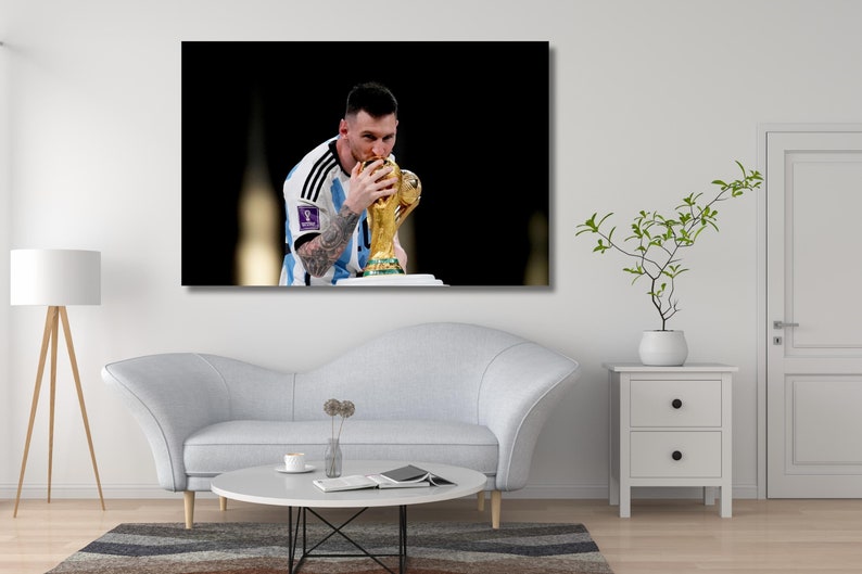 Football Legend Lionel Messi Poster,messi Kisses the World Cup,the World's Best Footballer ...