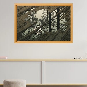 Puddle by Maurits Cornelis Escher Canvas Wall Art, Escher Canvas Print ...