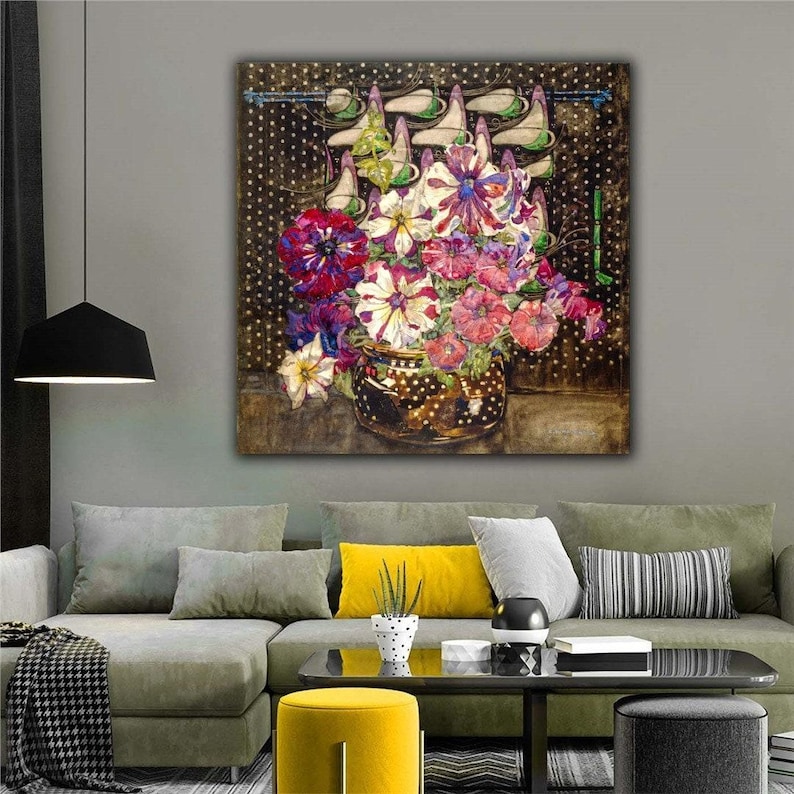 Charles Rennie Mackintosh Petunias Canvas Print Wall Art,mackintosh ...