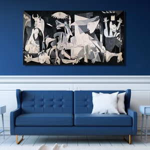 Guernica by Pablo Picasso Canvas Wall Art, Guernica Colored Painting ...