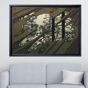 Puddle by Maurits Cornelis Escher Canvas Wall Art, Escher Canvas Print ...