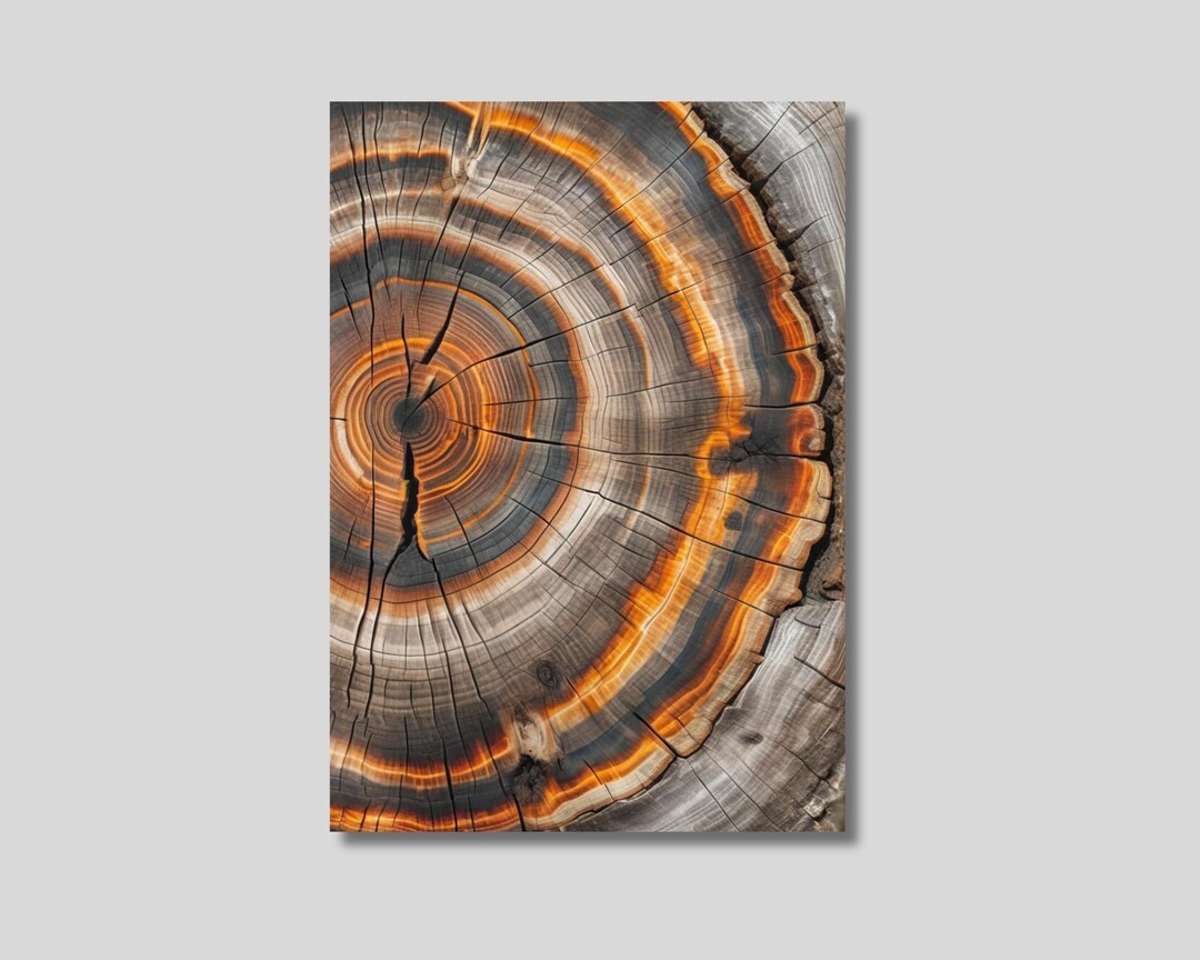 Natural Tree Rings Canvas Wall Art, Tree Ring Print of Stump, Tree ...