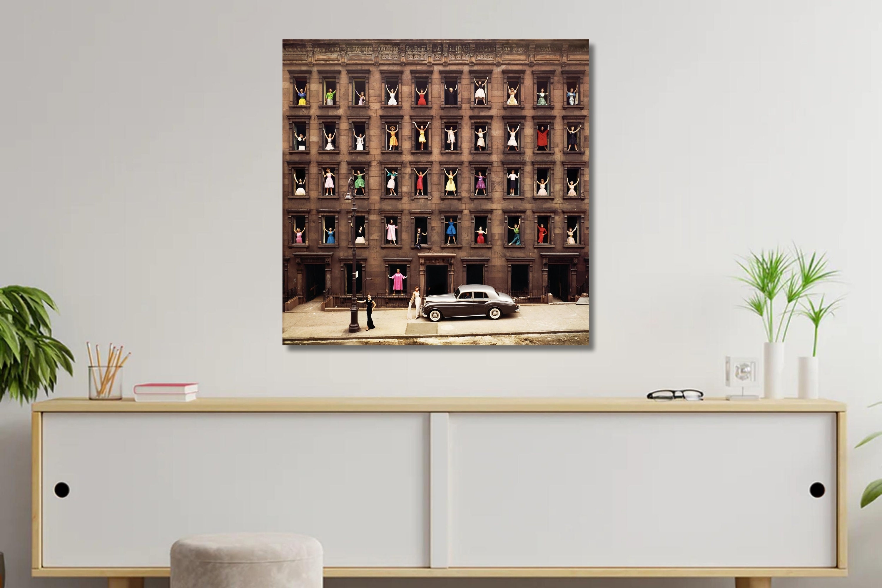 Ormond Gigli Girls in the Windows Canvas Wall Art,ormond Gigli Canvas ...