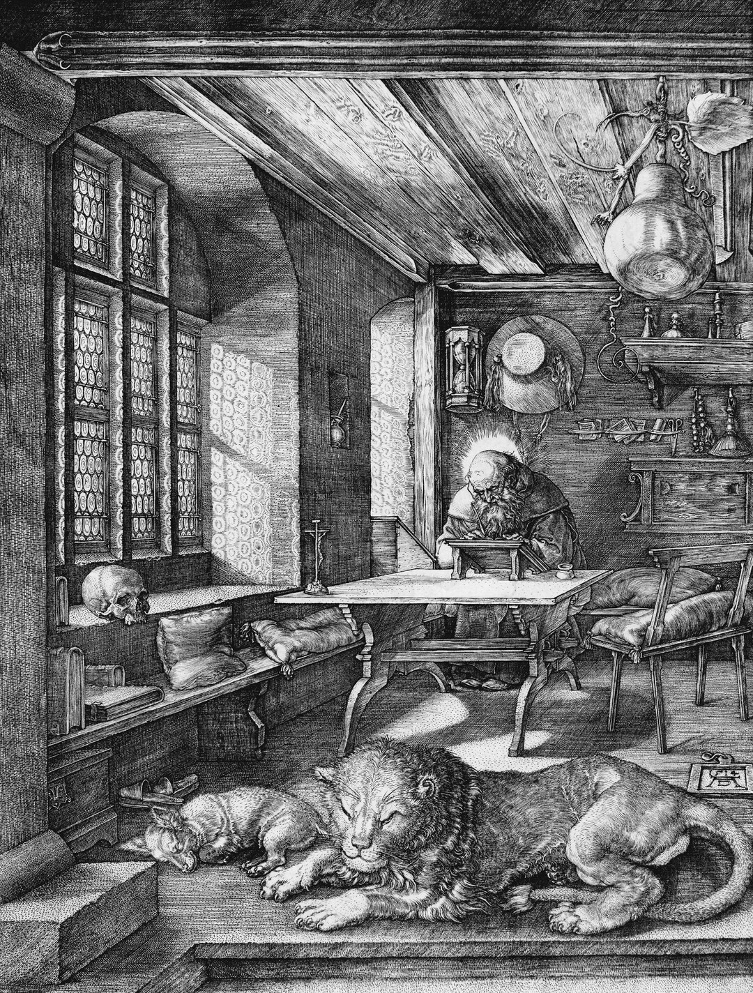 Albrecht Dürer Saint Jerome in His Study 1514 Canvas Print Wall Art ...
