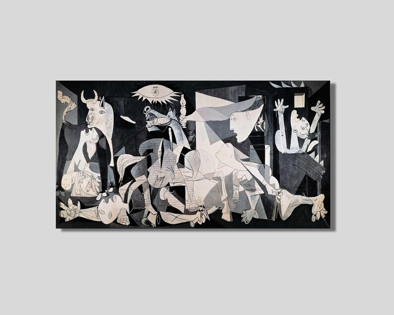 Guernica by Pablo Picasso Canvas Wall Art, Guernica Colored Painting ...