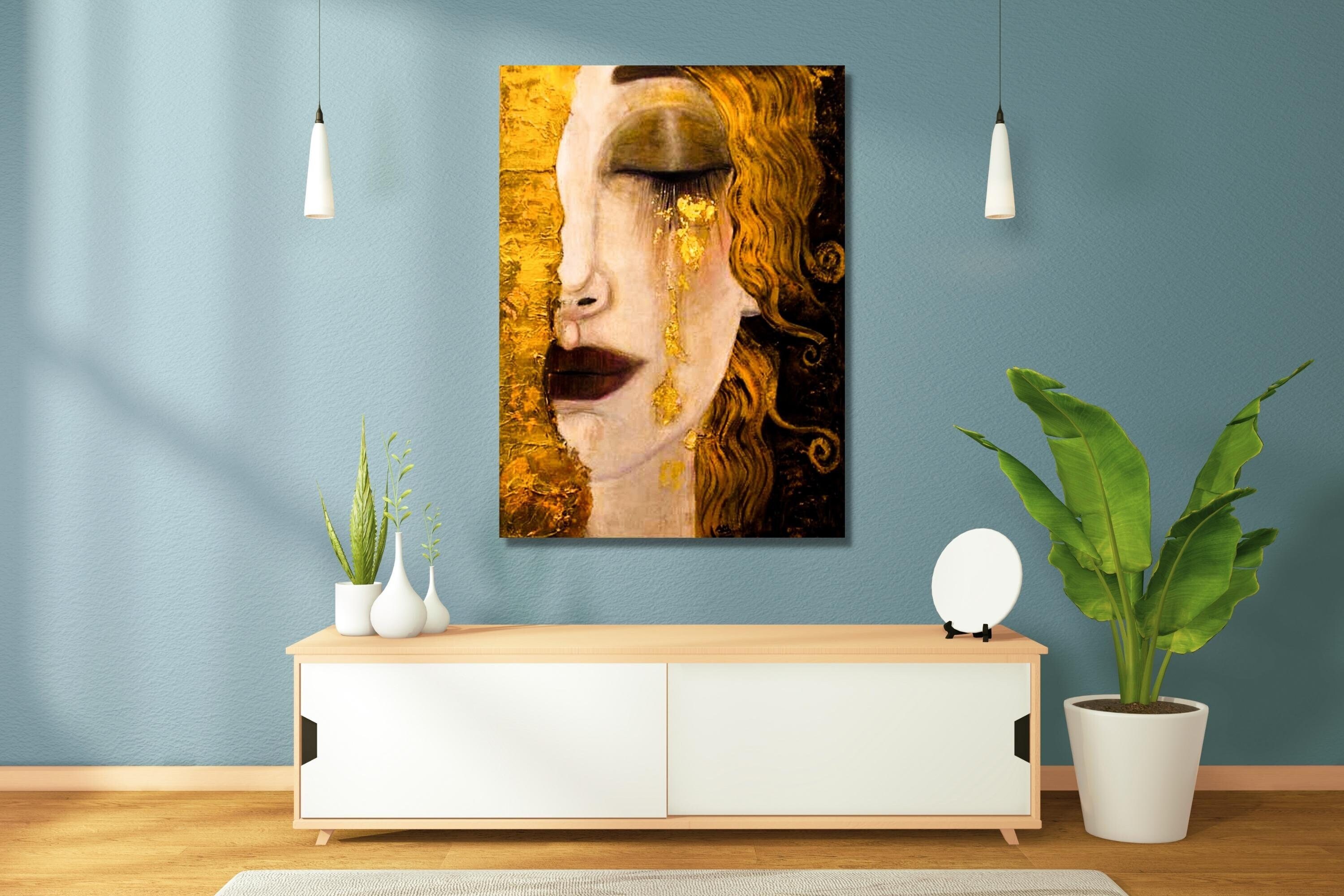 Gustav Klimt Golden Tears, Canvas Wall Art, Klimt Freyas Tears,gallery ...