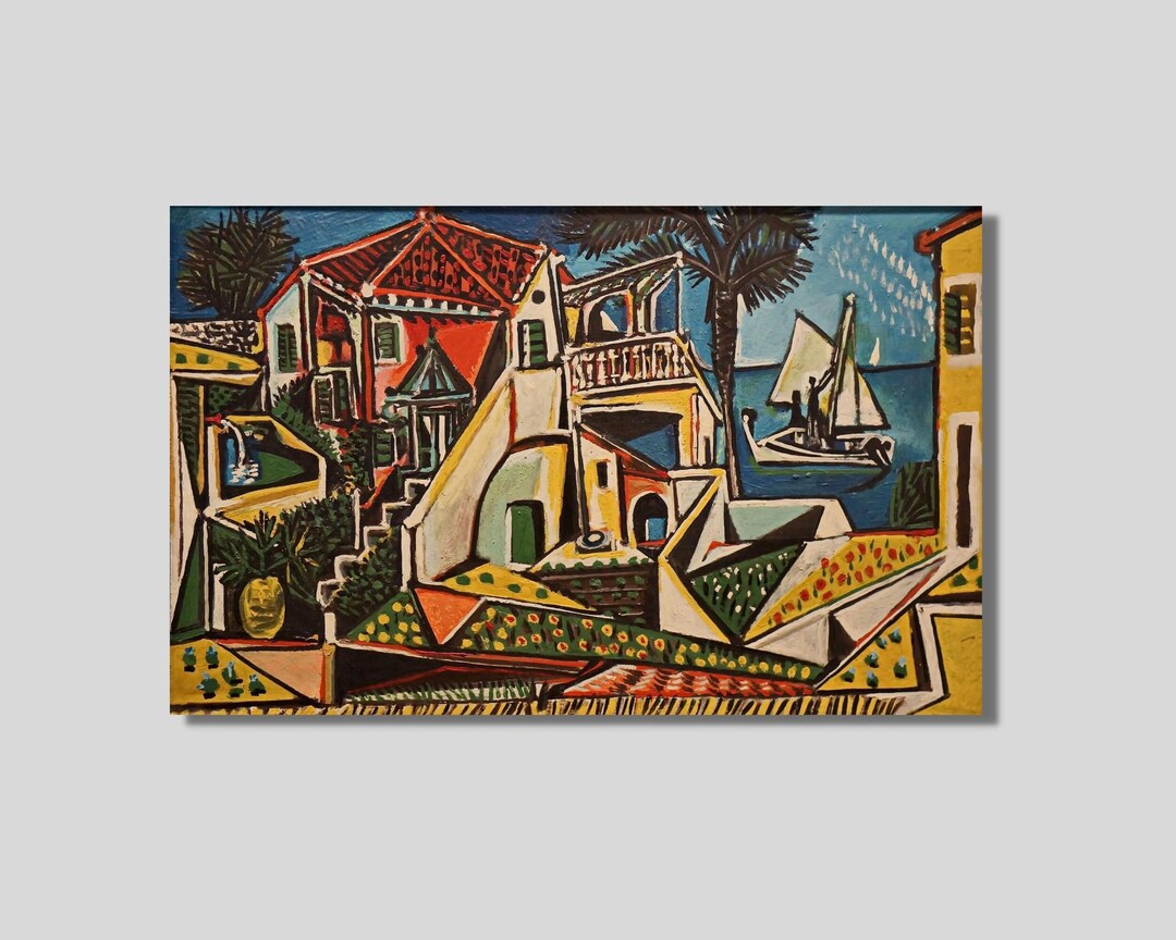 Pablo Picasso Mediterranean Landscape Canvas Wall Art, Mediterranean ...