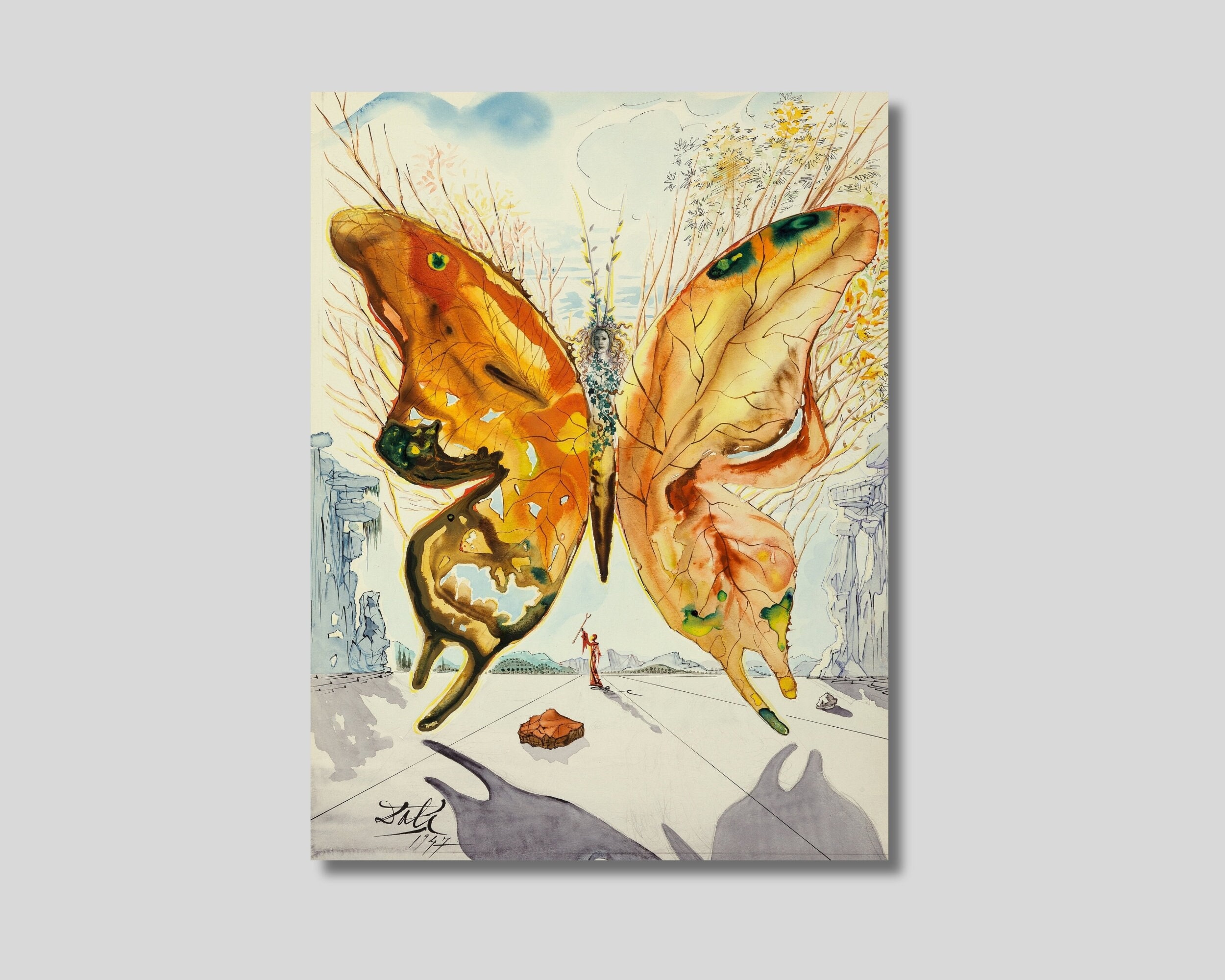 Salvador Dali Venus Butterfly Print Salvador Dali Exhibition 1947 ...
