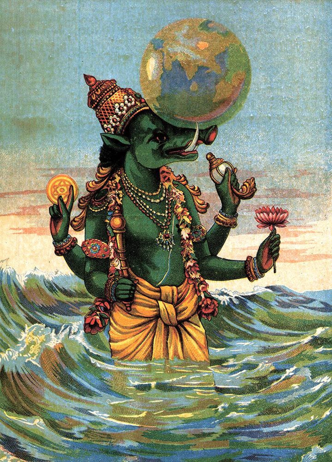 Raja Ravi Varma Varaha Canvas Print Wall Art,paintings of Kartikeya ...