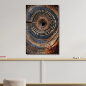 Natural Tree Rings Canvas Wall Art, Tree Ring Print of Stump, Tree ...
