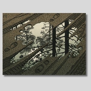 Puddle by Maurits Cornelis Escher Canvas Wall Art, Escher Canvas Print ...