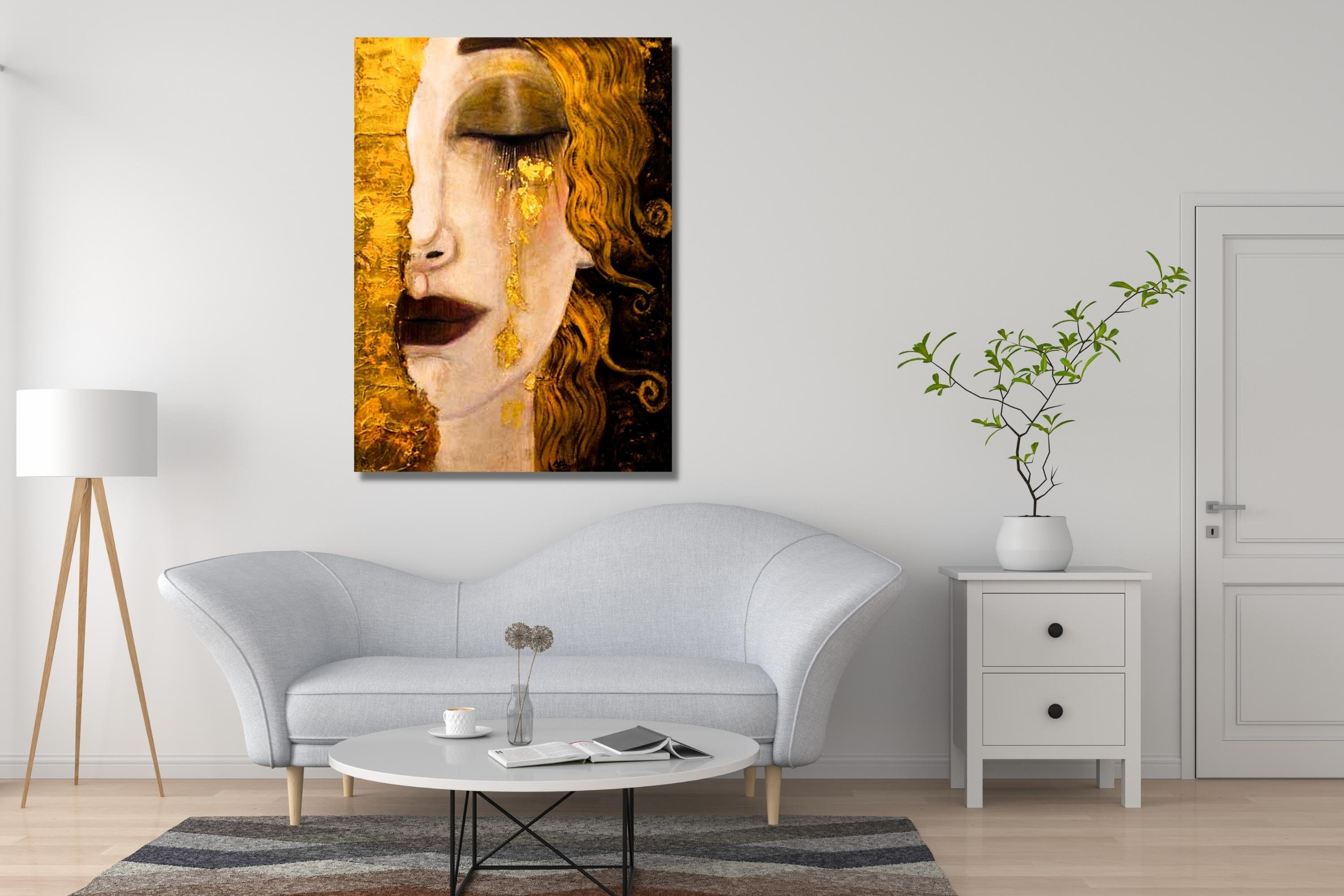 Gustav Klimt Golden Tears, Canvas Wall Art, Klimt Freyas Tears,gallery ...