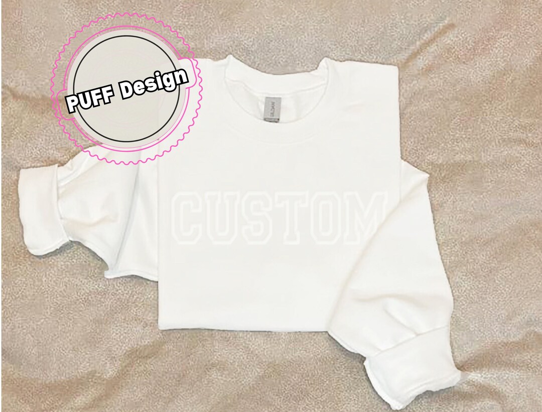 Custom Puff Print Embossed Text Design Unique Gift 3D Your Text ...