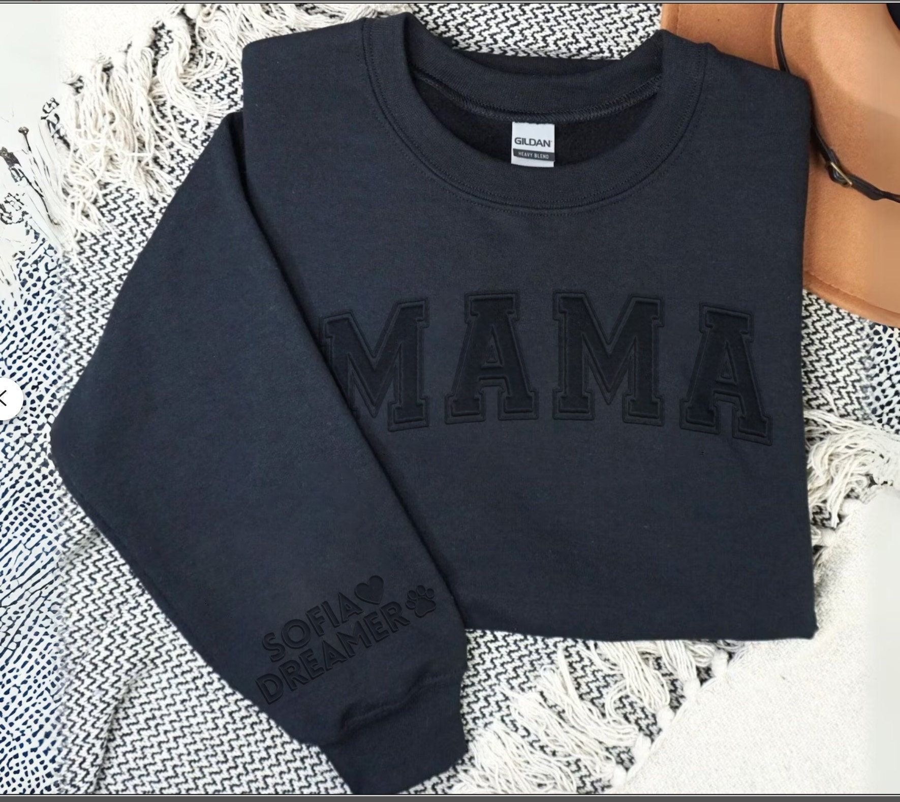 MAMA Custom Puff Print Embossed Text Design Unique Gift 3D Your Text ...