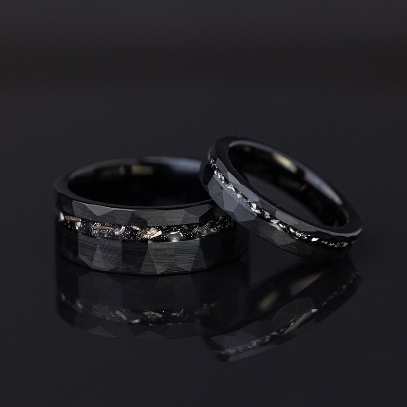 Couple Ring Set Meteor - Etsy