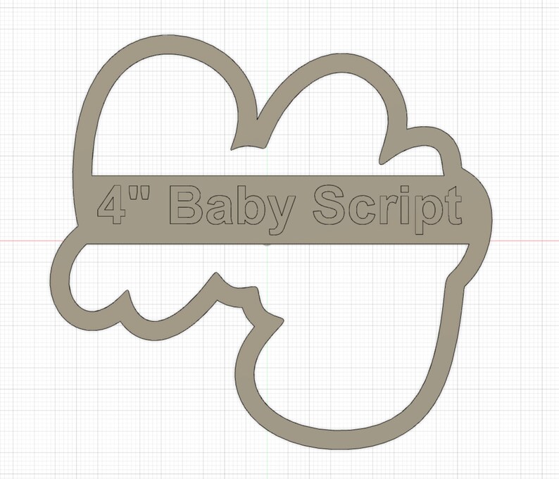 Kookie Cutterz Baby Name Script outline Only Specialty Cutters ...