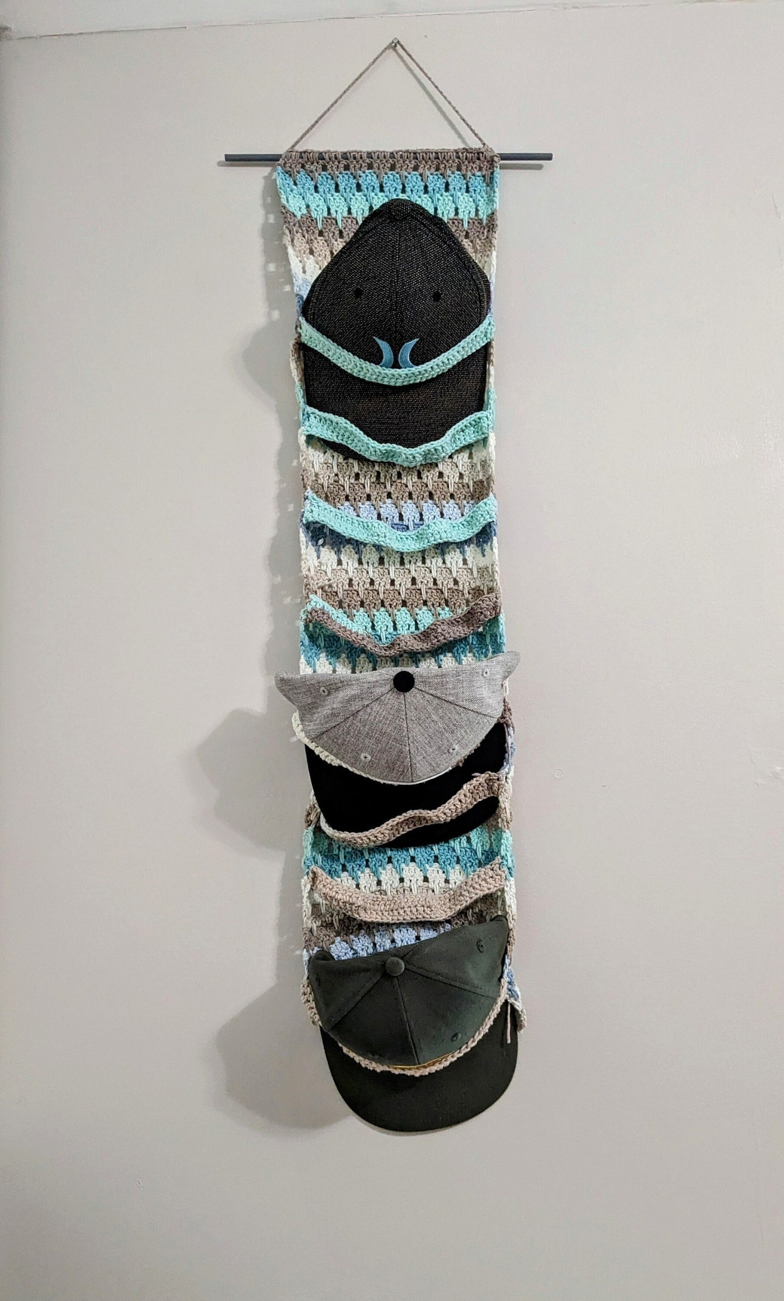 Hanging Hat Organizer Crochet Pattern: Boho Decor (digital Download) - Etsy