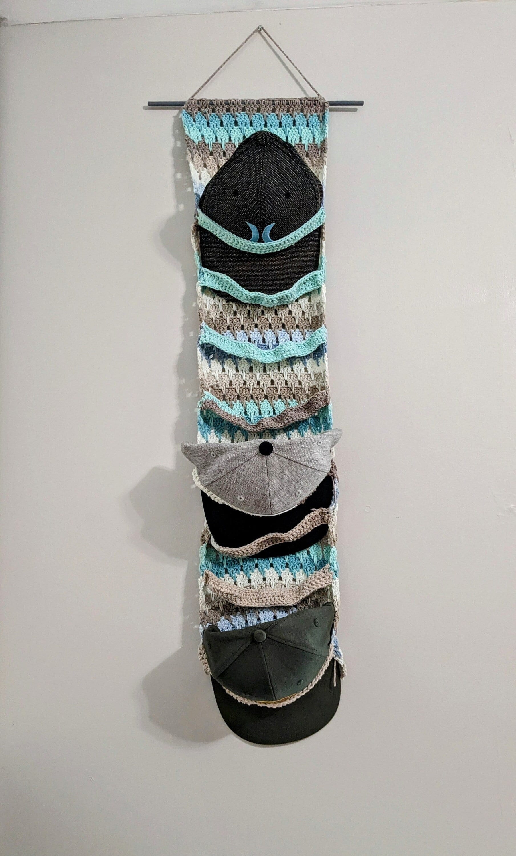 Hanging Hat Organizer Crochet Pattern: Boho Decor (digital Download) - Etsy