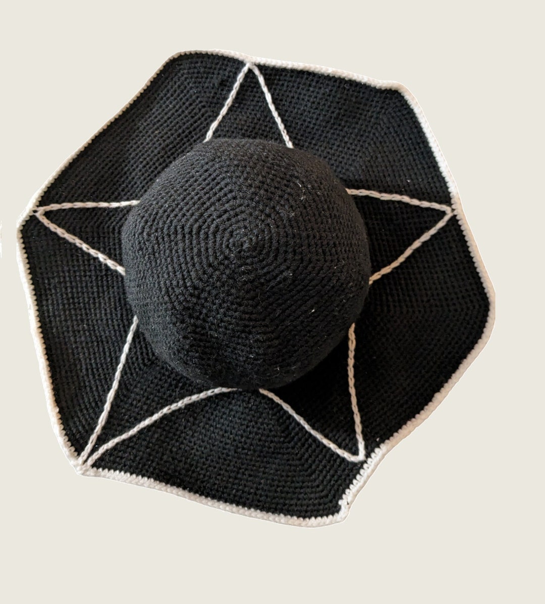 Star/pentagram Sun Hat Crochet Pattern, Enchanting, Witchy, Bo-ho ...