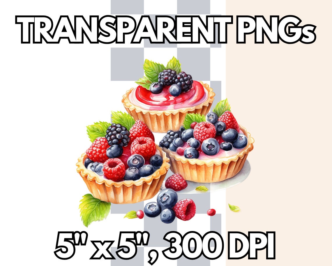 Sweet Treats Watercolor Clipart Bundle, Sweet Desserts, Cupcakes ...