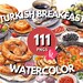 Turkish Breakfast Watercolor Clipart, Food Clipart, Turkey Clipart ...