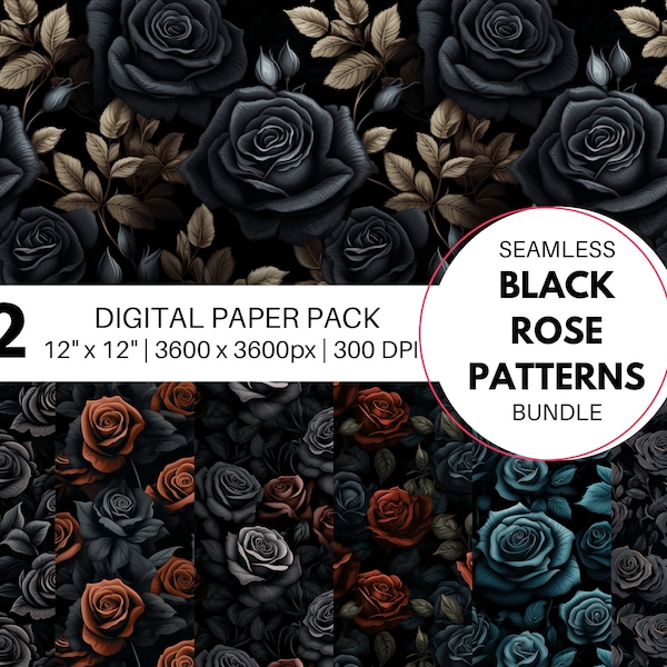 Roses Digital Paper - Etsy