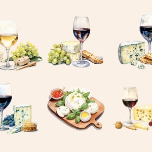 Cheese Board Clipart, Food Clipart, Cheese Illustrations, Cheese Boards ...