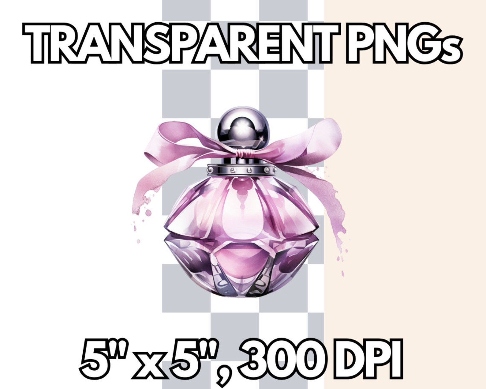 Perfume Bottles Watercolor Clipart, Jewel Cottagecore PNG, Floral ...