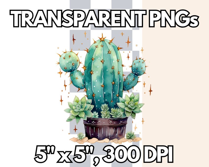 Cactus Watercolor Clipart Bundle, Cacti Images,desert Plant Graphics ...