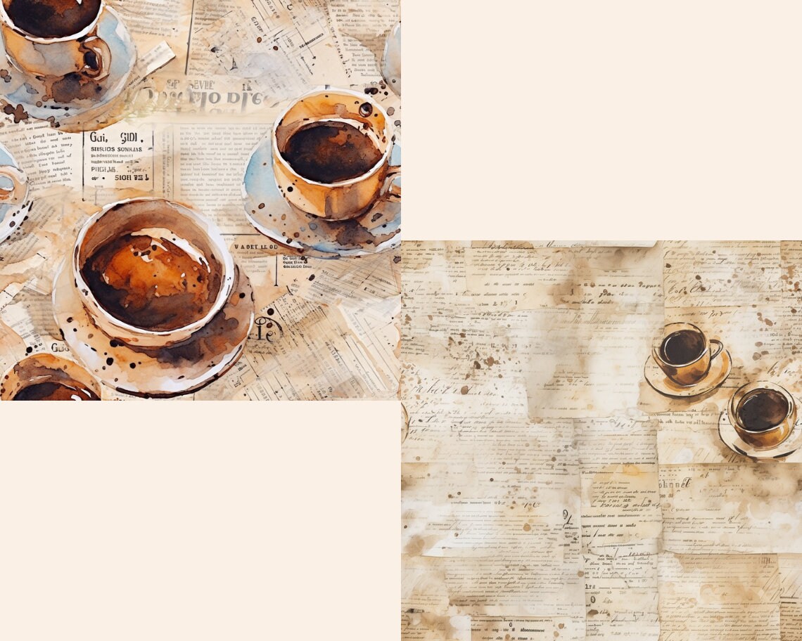 Old Newspaper Digital Paper, Seamless Pattern, Retro Digital Paper ...