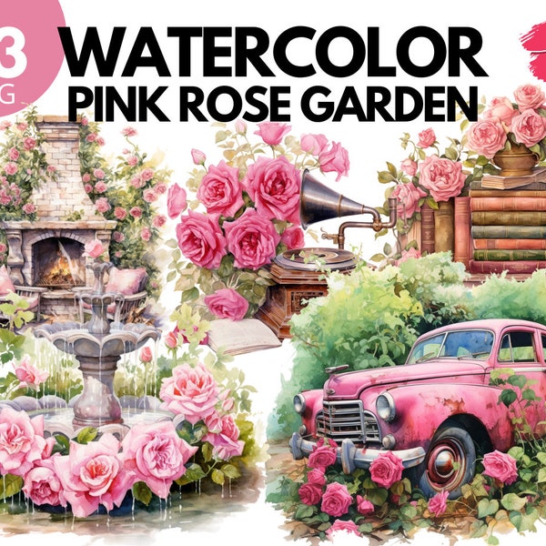 Garden Rose Clipart Svg - Etsy