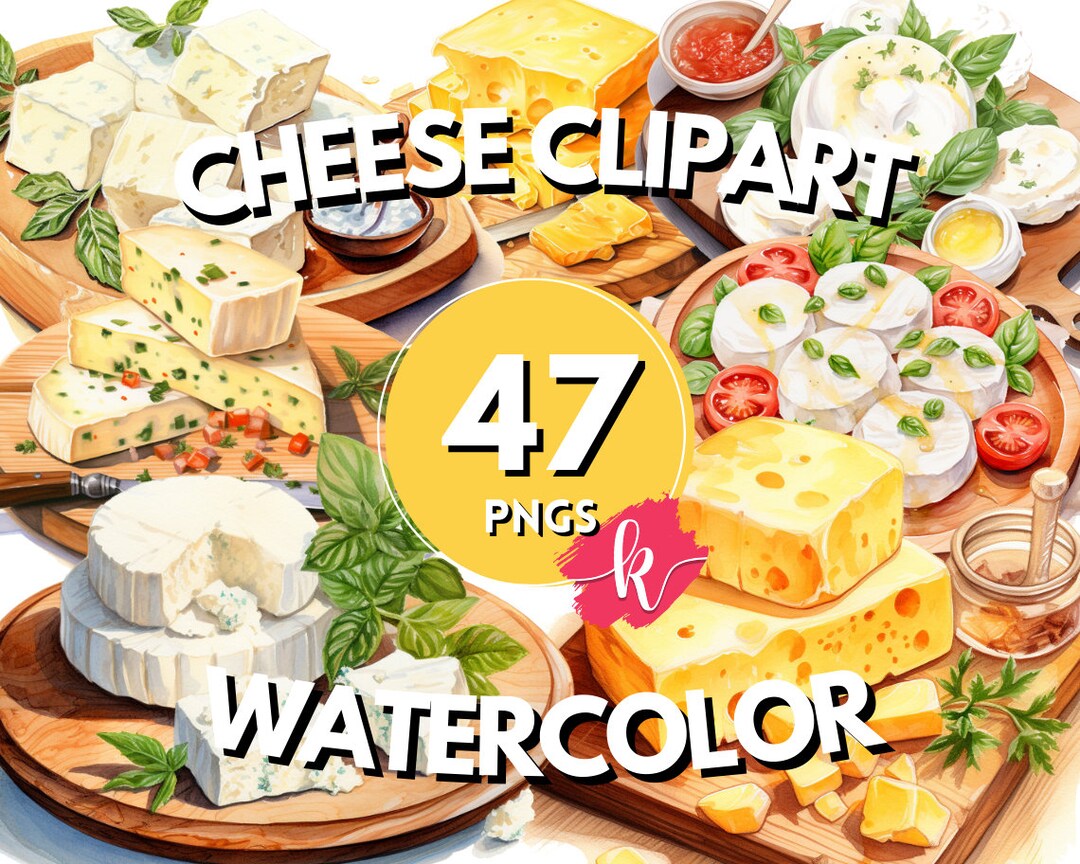 Cheese Board Clipart, Food Clipart, Cheese Illustrations, Cheese Boards ...