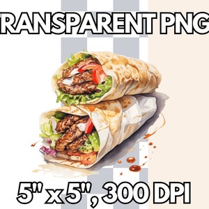 Fast Food Watercolor Clipart Bundle, Fast Food Clipart, Fast Food PNG ...