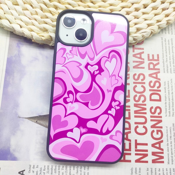 Pink Heart Iphone Case - Etsy